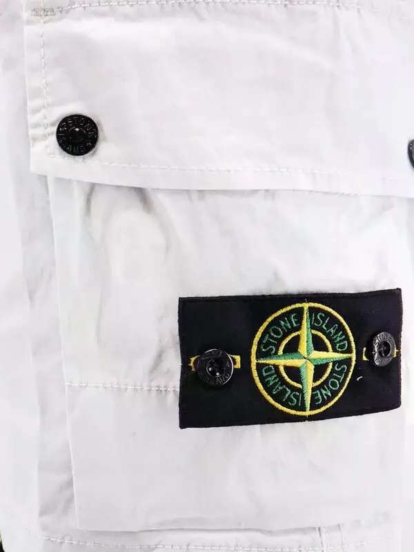 Stone Island Logo-patch Cargo Shorts - Blue