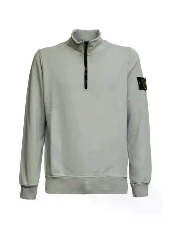 Stone Island Zip Fleece Sweater - Grey
