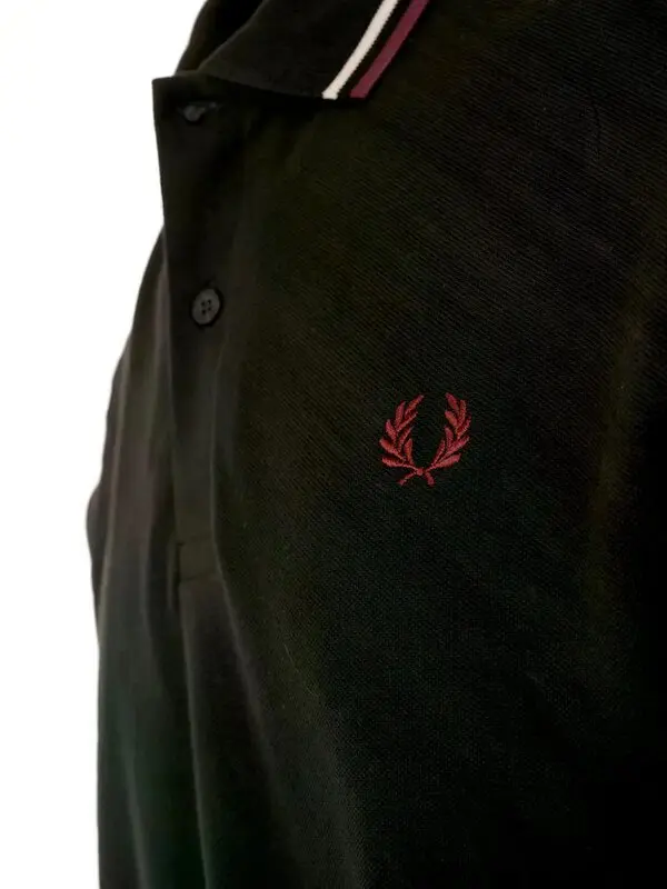 Fred Perry Striped-trim Polo Shirt - Black