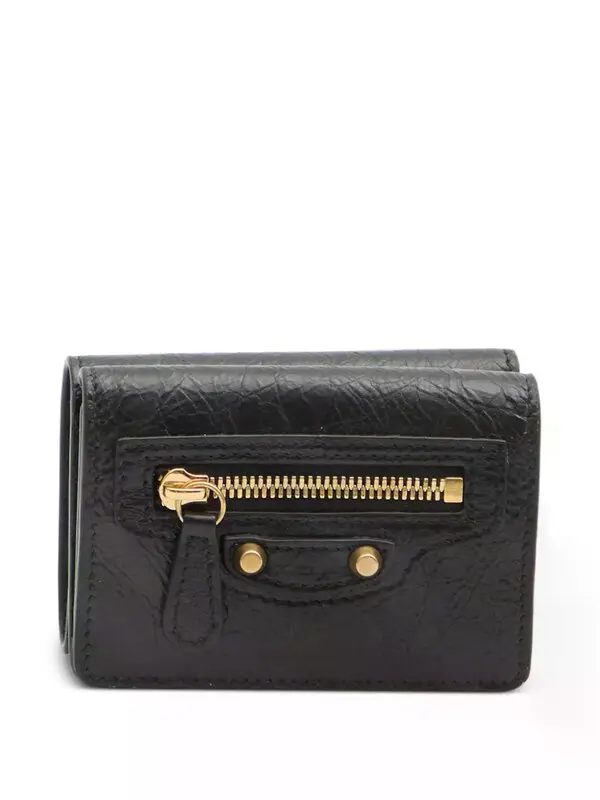 Balenciaga Mini City Zip Wallet - Black