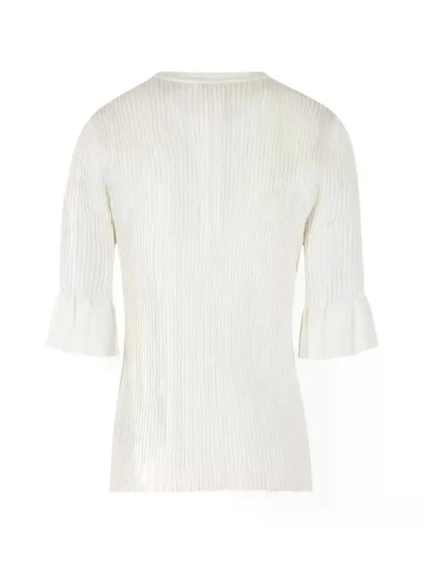 JIL SANDER Ruffled Ribbed Top