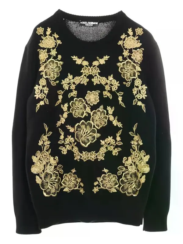 Dolce & Gabbana Embroidered Crew-neck Sweater