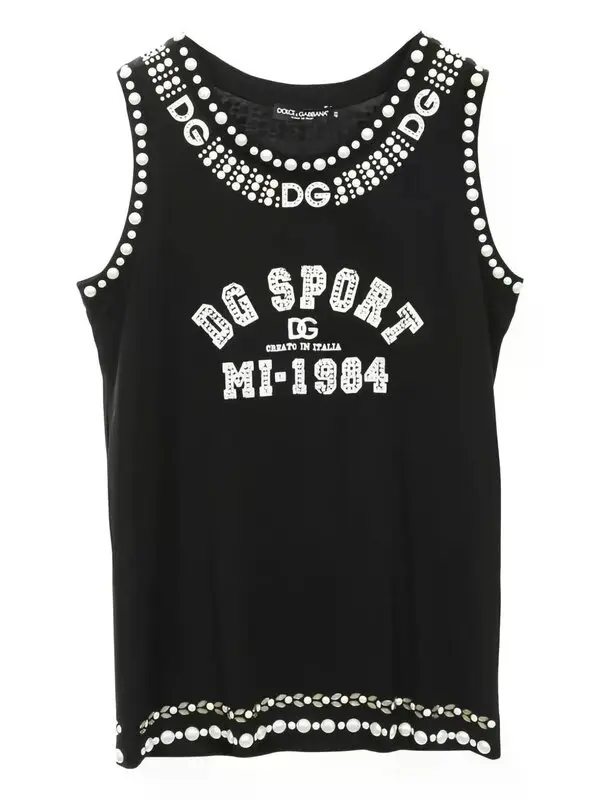 Dolce & Gabbana Logo Bijou Tank Top