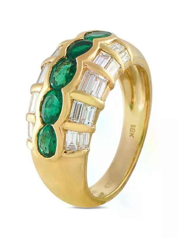 LB EXCLUSIVE Diamond And Emerald Ring