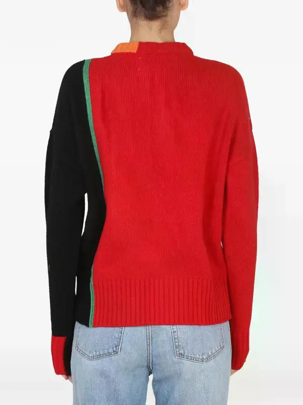 RIGHT FOR Colour-block Sweater - Red