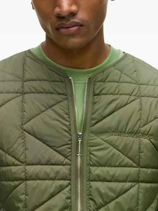 Karl Lagerfeld Quilted Lightweight Jacket - Green