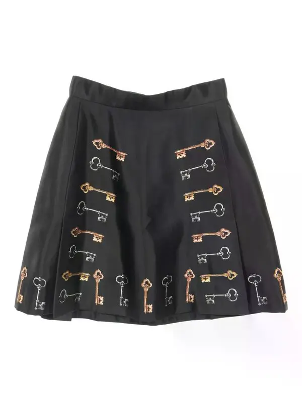 Dolce & Gabbana 2010s Key Pattern Mini Skirt