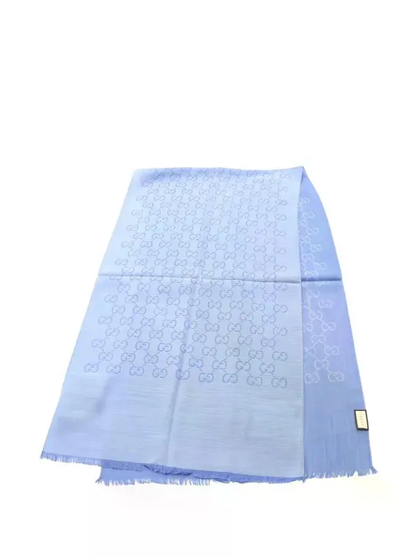 Gucci 2020s Gg-pattern Scarf - Blue