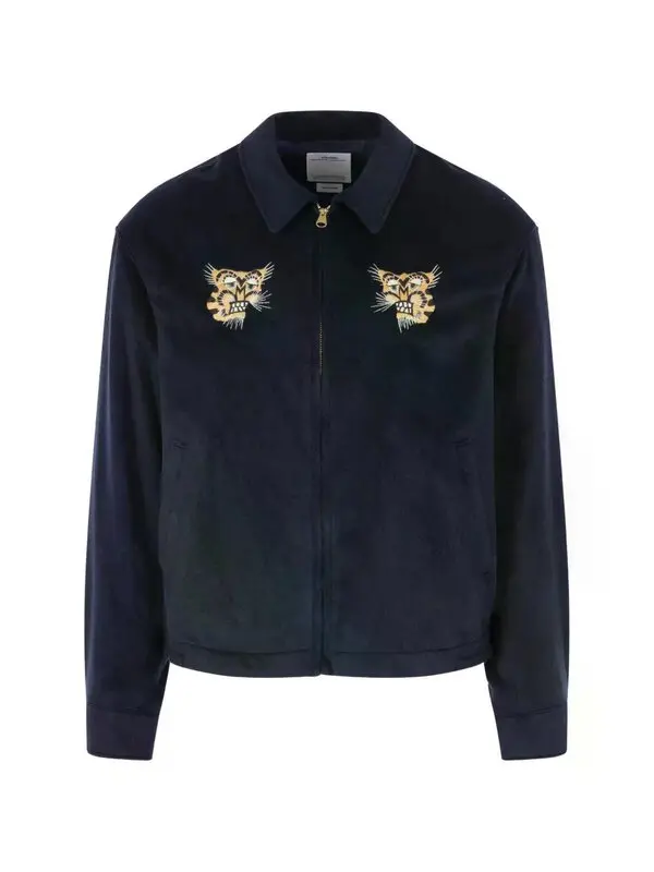 Visvim Embroidered Zip-up Jacket - Blue