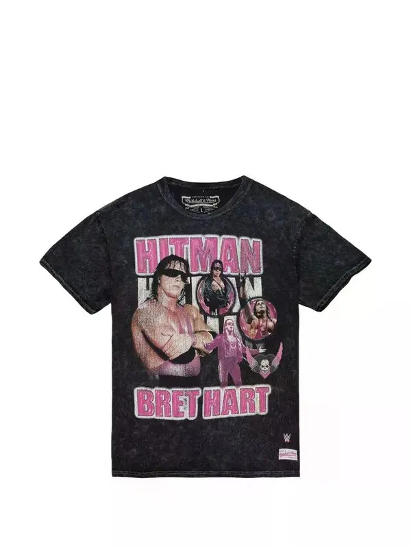 Mitchell & Ness X Wwe Bret Hart Forever T-shirt - Black