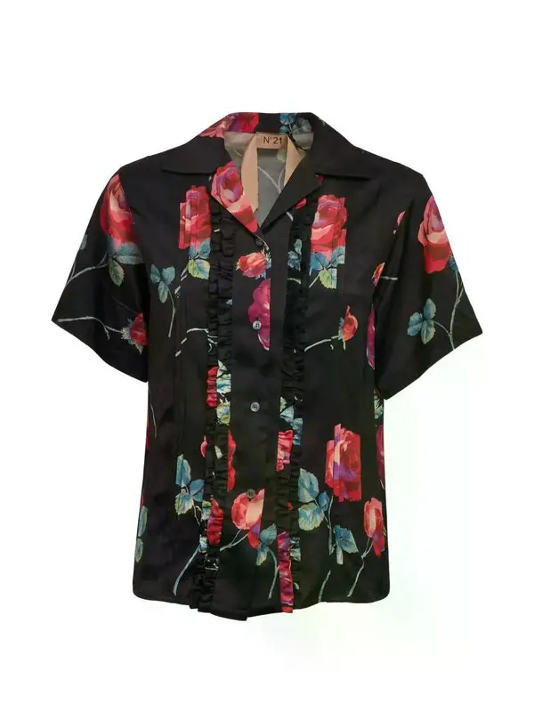 N°21 Ruffled Floral Print Shirt