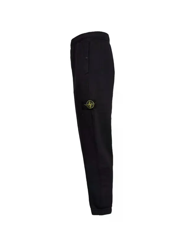 Stone Island Fleece Trousers With Compass Badge - Blue