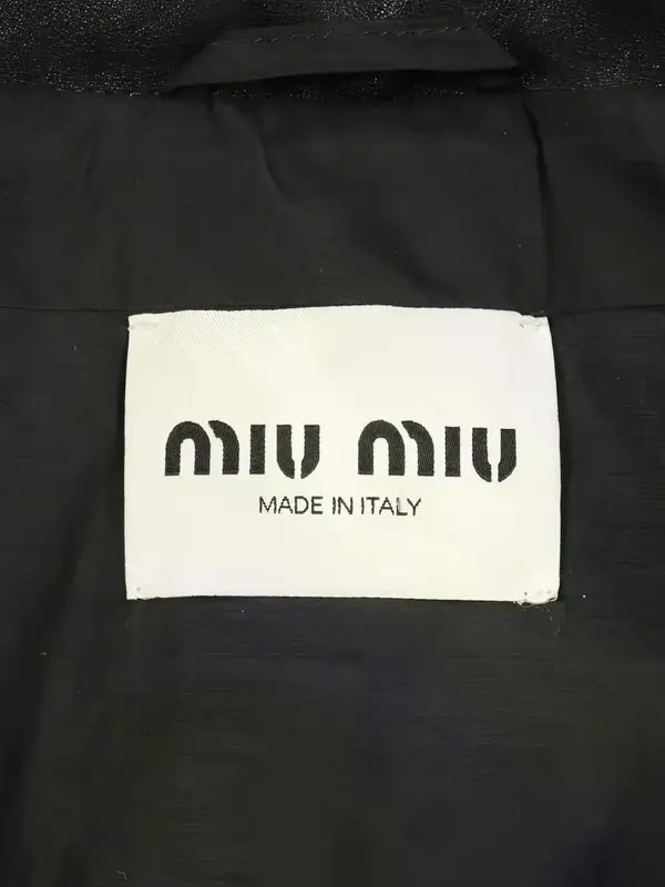 Miu Miu 2000s Logo Leather Down Jacket