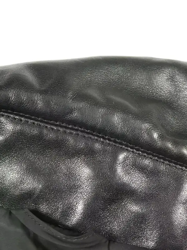 Miu Miu 2000s Logo Leather Down Jacket