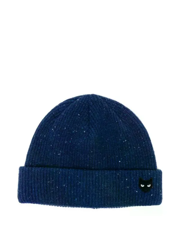 SONGZIO Panther-embroidered Beanie - Blue