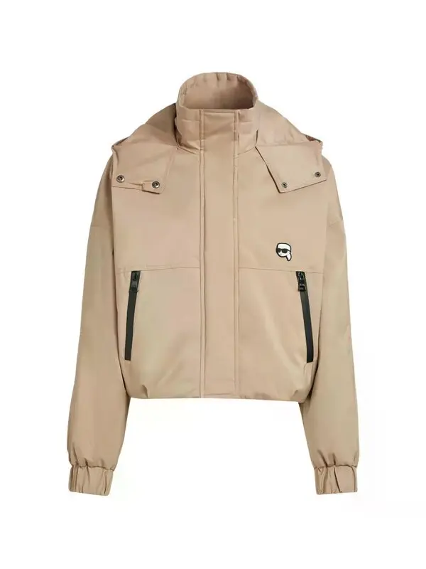 Karl Lagerfeld Ikon Hooded Jacket - Neutrals