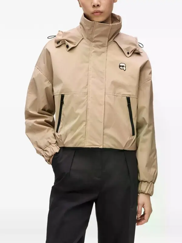 Karl Lagerfeld Ikon Hooded Jacket - Neutrals