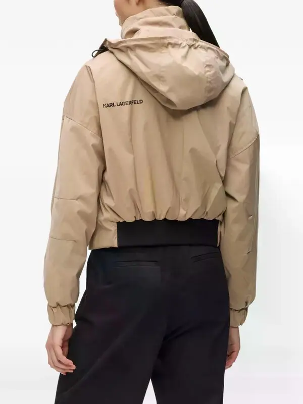 Karl Lagerfeld Ikon Hooded Jacket - Neutrals