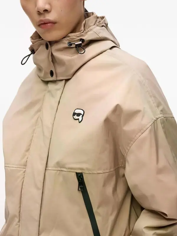 Karl Lagerfeld Ikon Hooded Jacket - Neutrals
