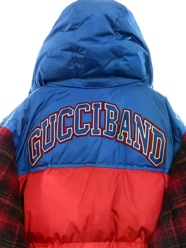 Gucci 2010s Checked Color-block Down Coat