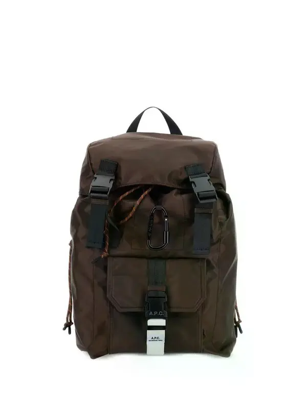 A.p.c. Logo-buckle Backpack - Brown
