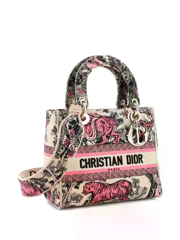 Dior Lady D-lite Medium Satchel - Neutrals
