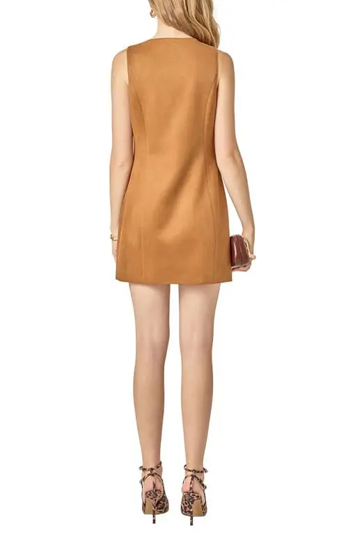 English Factory Faux Suede Mini Dress