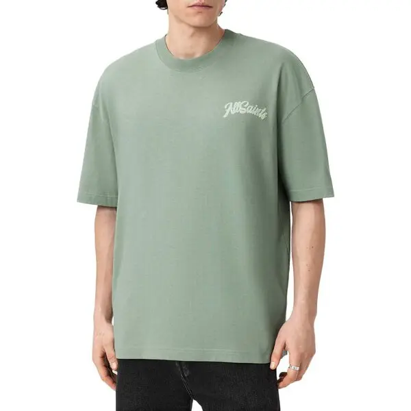 ALLSAINTS Odyssey Cotton Graphic T-shirt - Spring Green