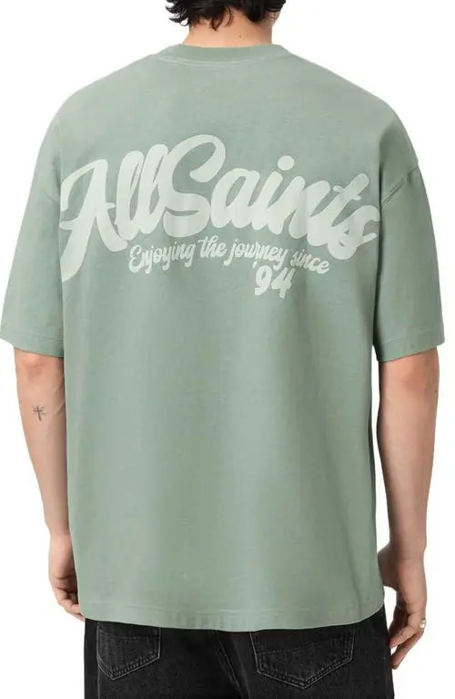 ALLSAINTS Odyssey Cotton Graphic T-shirt - Spring Green