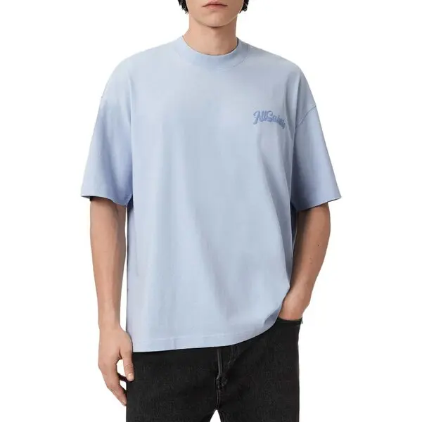 ALLSAINTS Odyssey Cotton Graphic T-shirt - Villa Blue