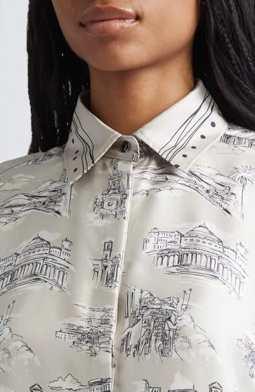 Max Mara Fado Silk Button-up Shirt - Sand