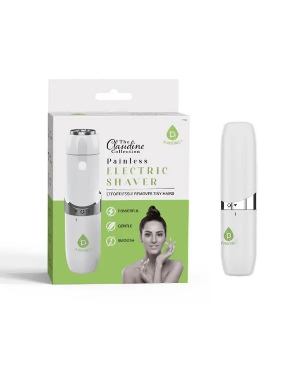 PURSONIC Painless Electric Shaver – The Claudine Collection - White