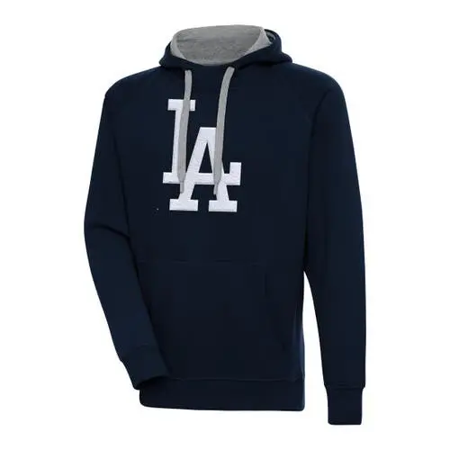 ANTIGUA Los Angeles Dodgers Victory Chenille Pullover Hoodie
