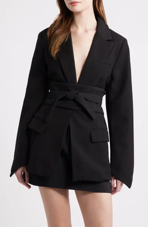 Oddmuse Belted Blazer - Black