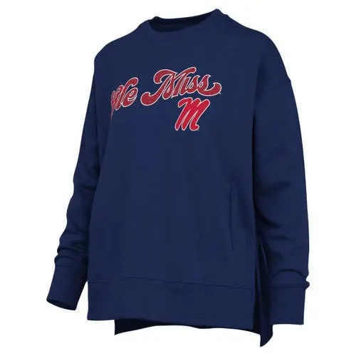 PRESSBOX Ole Miss Rebels Bonanza Chenille Harper Script Sweatshirt