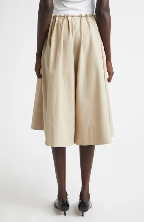 Brandon Maxwell The Sutton Elongated Cotton Blend Shorts - Dune