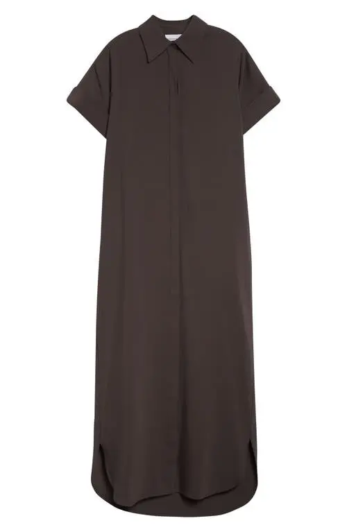 Brandon Maxwell The Emory Stretch Cotton Blend Shirtdress - Truffle