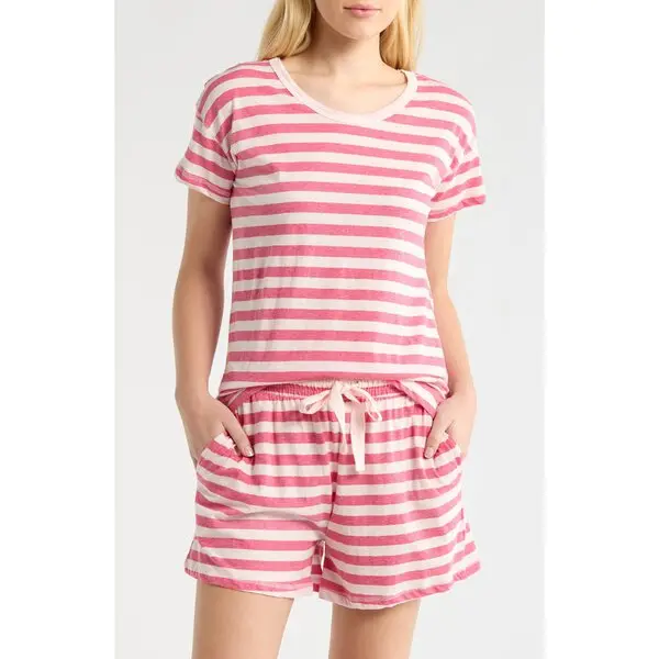 PAPINELLE Jada Organic Cotton Short Pajamas - Desert Rose/rosewater