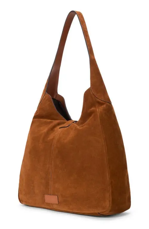 Staud Maya Suede Hobo Bag - Tabac