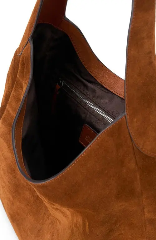 Staud Maya Suede Hobo Bag - Tabac