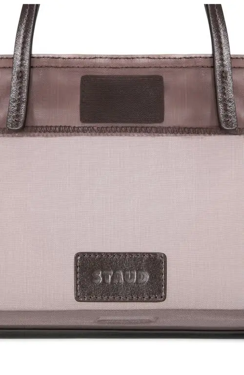 Staud Mini Christos Mesh Tote - Espresso