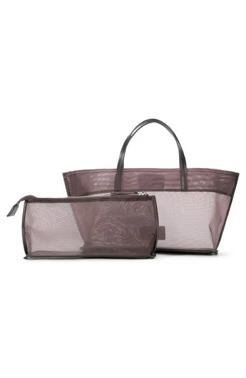 Staud Mini Christos Mesh Tote - Espresso