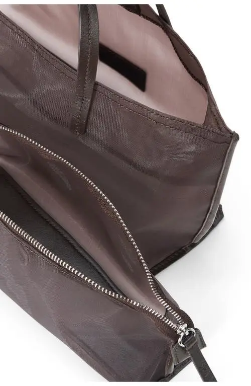 Staud Mini Christos Mesh Tote - Espresso