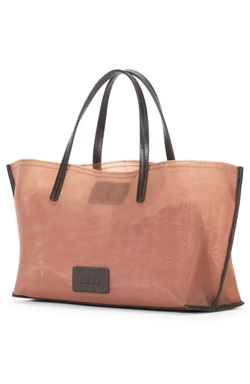 Staud Mini Christos Mesh Tote - Camel