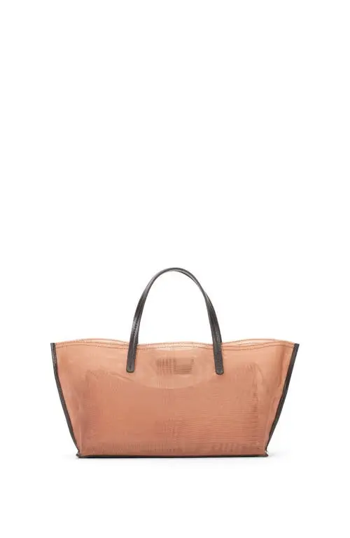 Staud Mini Christos Mesh Tote - Camel