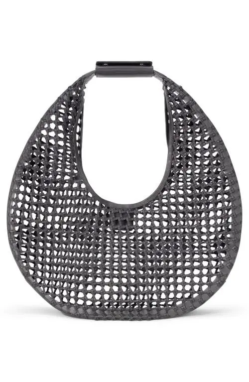 Staud Moon Woven Leather Top Handle Tote