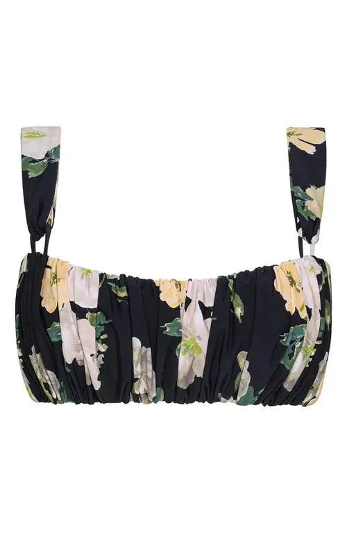 MONTCE Floral Victoria Shirred Bikini Top