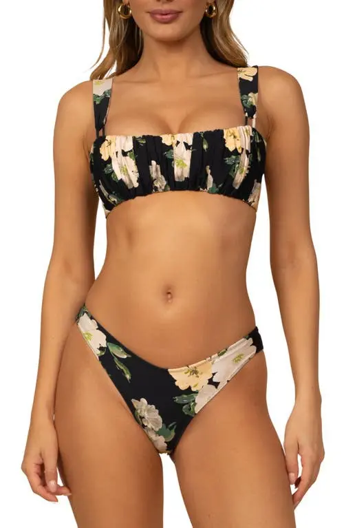 MONTCE Floral Victoria Shirred Bikini Top