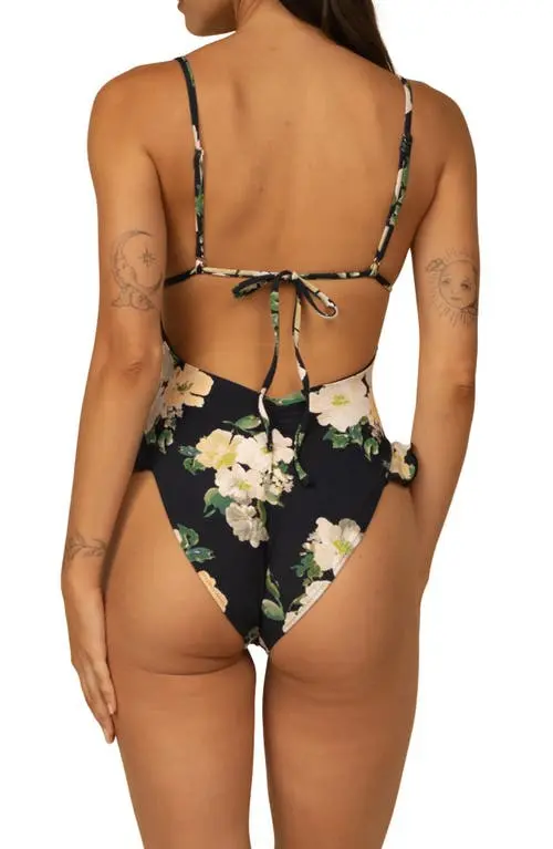 MONTCE Devin Rosa Ruffle One-piece Swimsuit