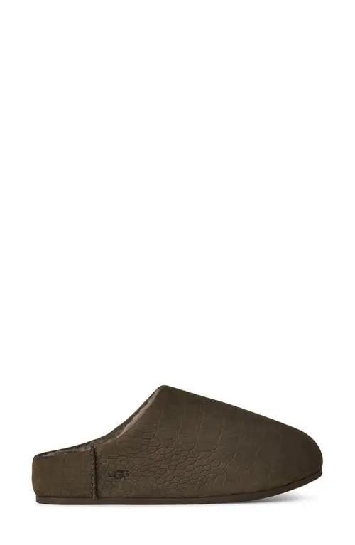 UGG Elea Croc Embossed Suede Slipper